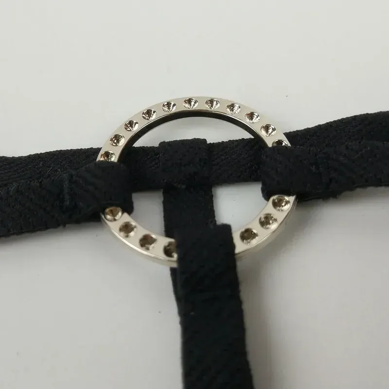 Open Crotch Ring Mini Micro Bikini Set Top Thong G String Low Rise ...