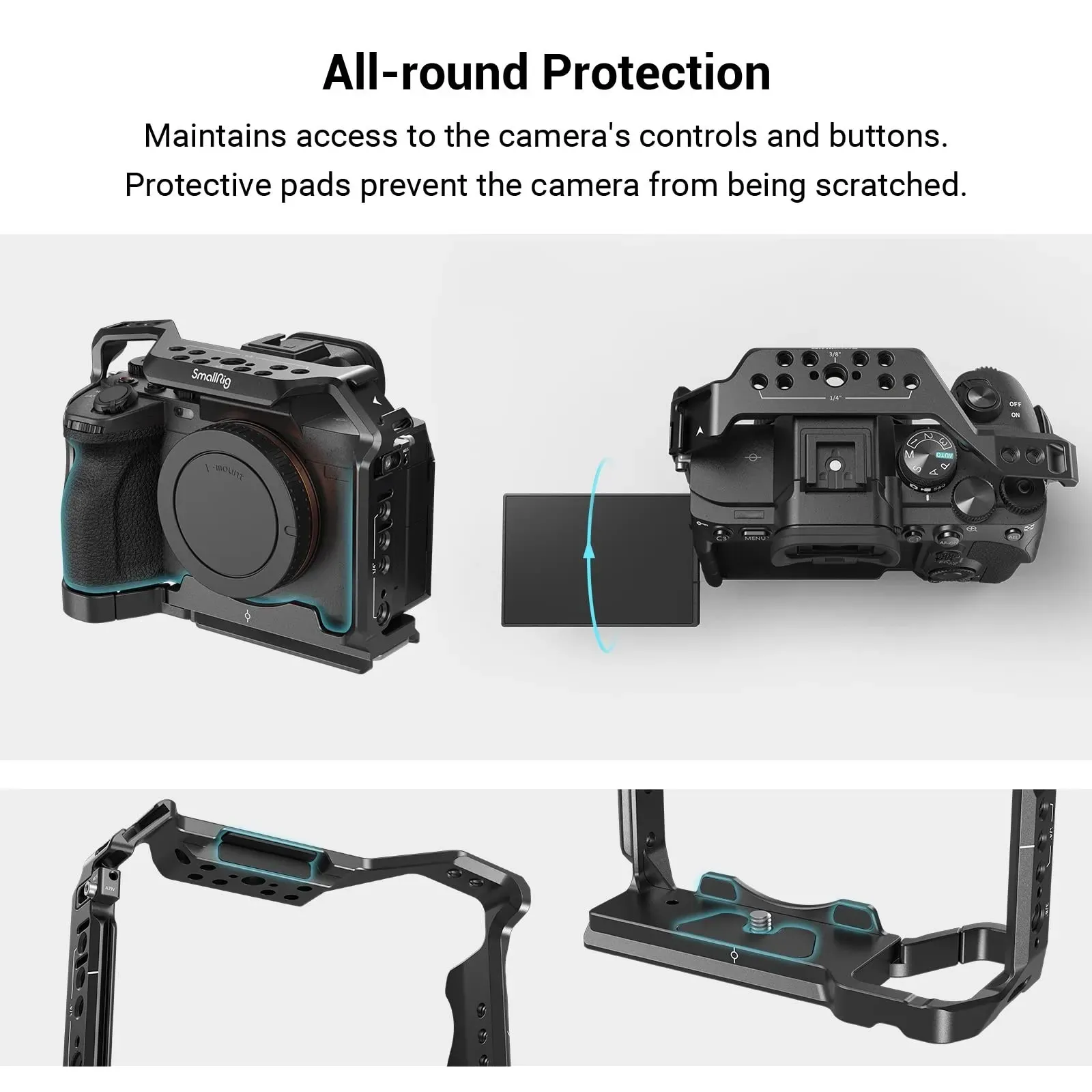 SmallRig Camera Cage Rig for Sony A7 IV/A7S III/A1/A7R IV with Lens ...
