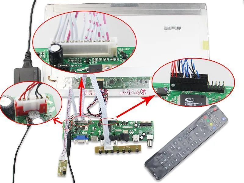 DHgate.com:40'' 1366x768 LED LCD Controller Board Kit for LG LP156WH4 TL(TL)(01) Panel TV AV USB ...