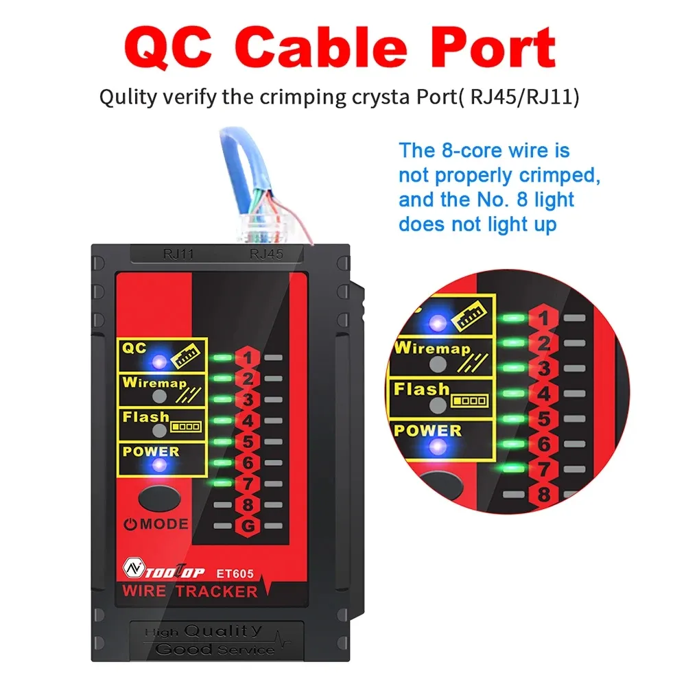 DHgate.com:ET605 PoE Cable Tester with QC LAN Cable Pairing Check and ...