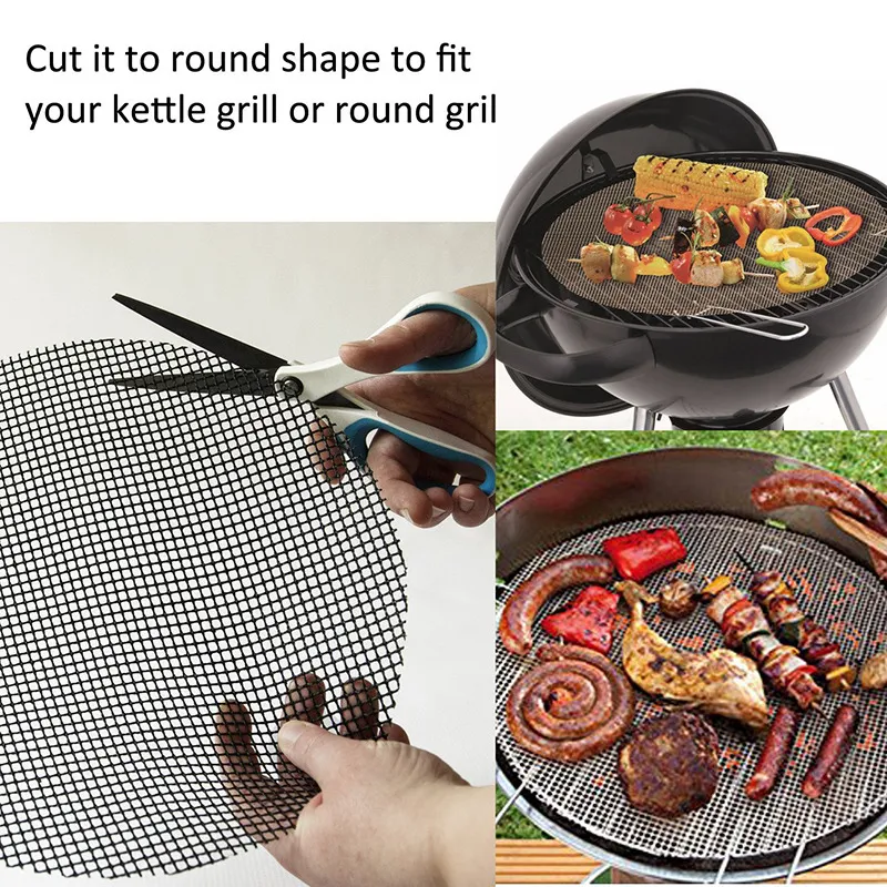 DHgate.com:Reusable BBQ Grill Mat, Non-Stick High-Temp BBQ Mesh Pad ...