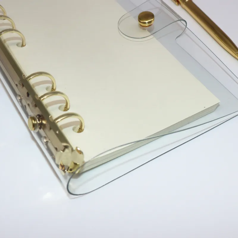 A5 Binder Cover Clear Soft PVC Notebook Shell with Snap Closure for A6 ...