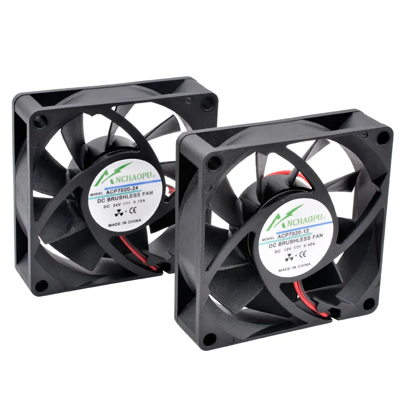 70mm DC Fan, 2-Pin Cooling Fan for PC Chassis and CPU Power Supply ...