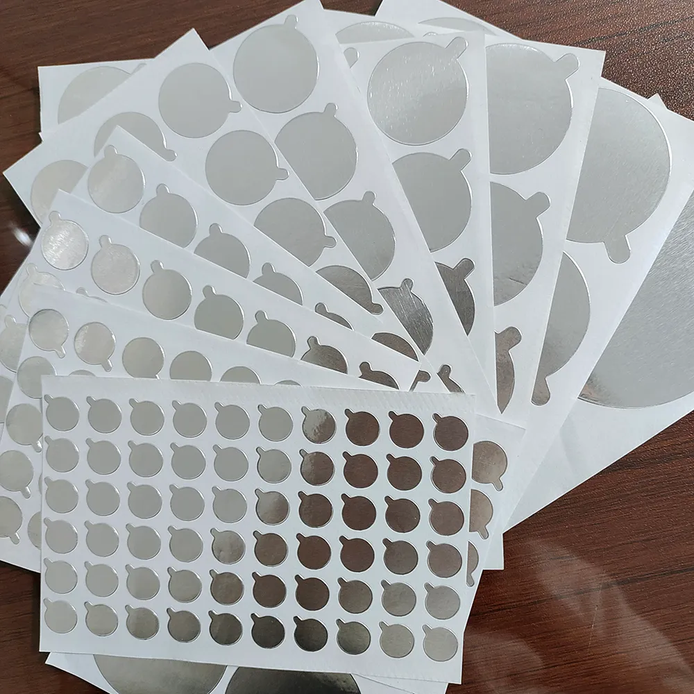 Aluminum Foil Sealing Sticker With Handle Metal Circle Cap Seal For ...