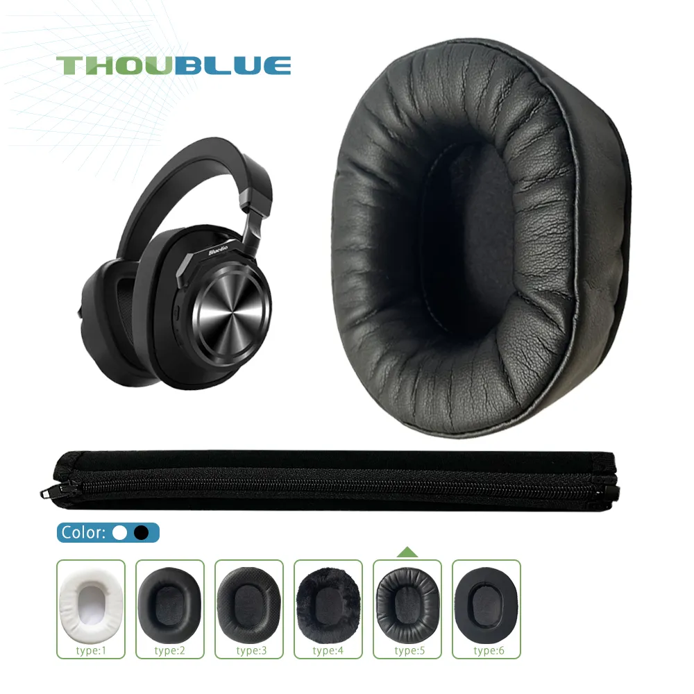 DHgate.com:2-PackTHOUBLUE Upgraded Ear Pads Replacement for Bluedio T6 T6S T6C T7 T7+ Headphones ...
