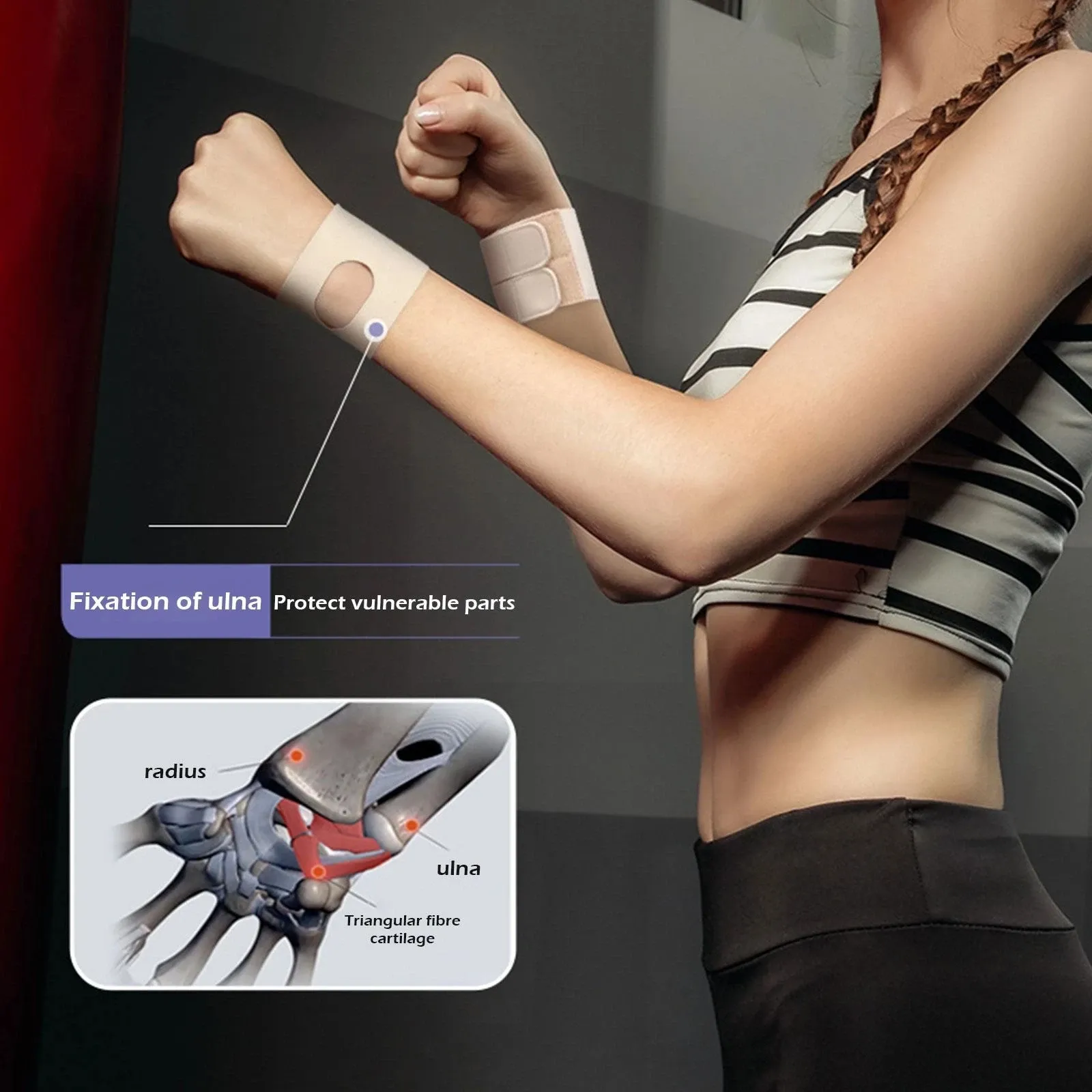 UPGRADEDSoft Adjustable Pain Relief Wrist Brace for TFCC Tear, Sports ...