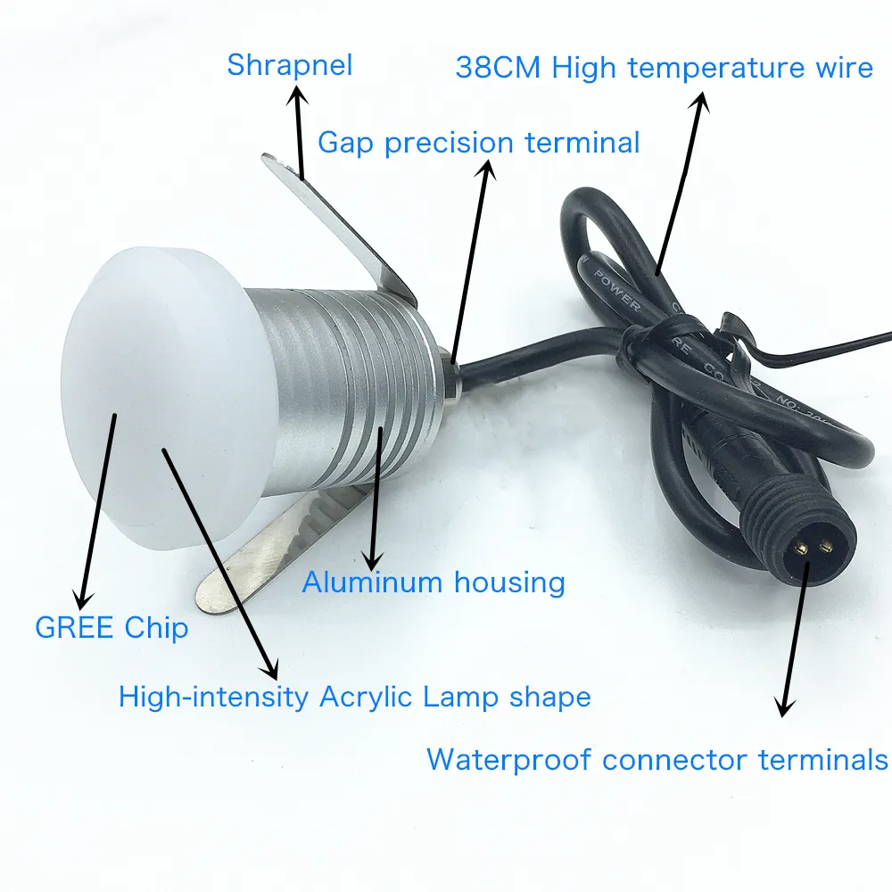 DHgate.com:IP67 Waterproof Underground LED Lamp - 1W Garden Path Stair ...