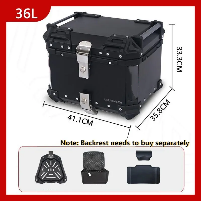 DHgate.com:Waterproof Aluminum Motorcycle Tail Box Rear Trunk Storage ...