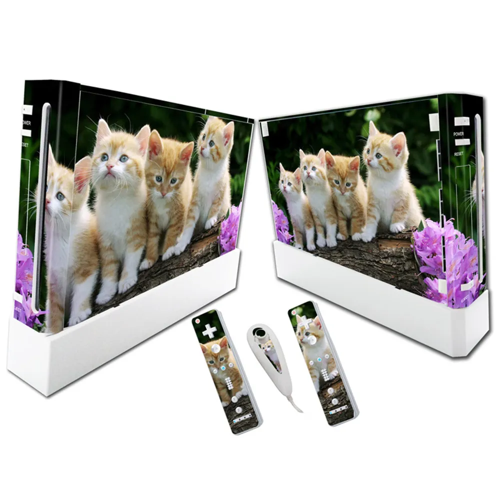 Gaming Stickers Vinyl Skin Protector for Wii Console and Controllers ...