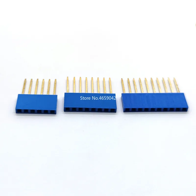Multicolor 2.54mm Pitch Female Header Single Row Connectors for Arduino ...