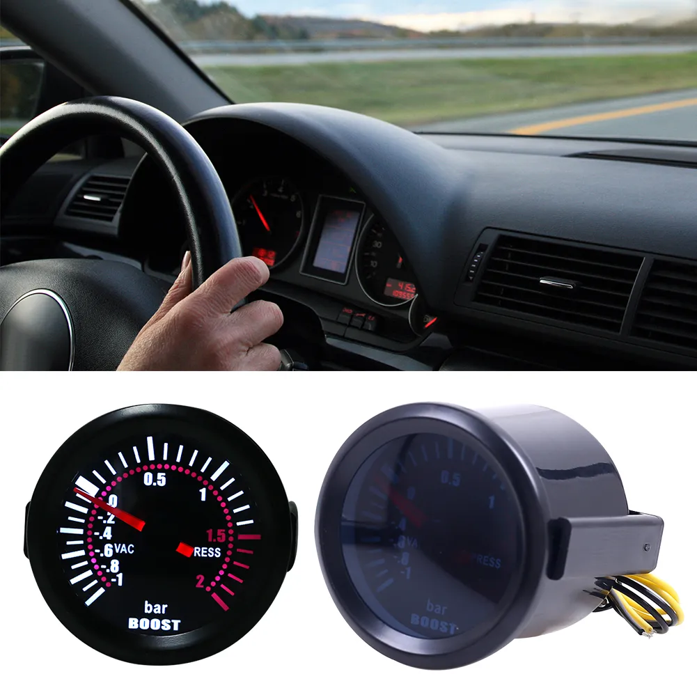 DHgate.com:Universal 52mm Blue LED Light Pressure Turbo Boost Gauge ...