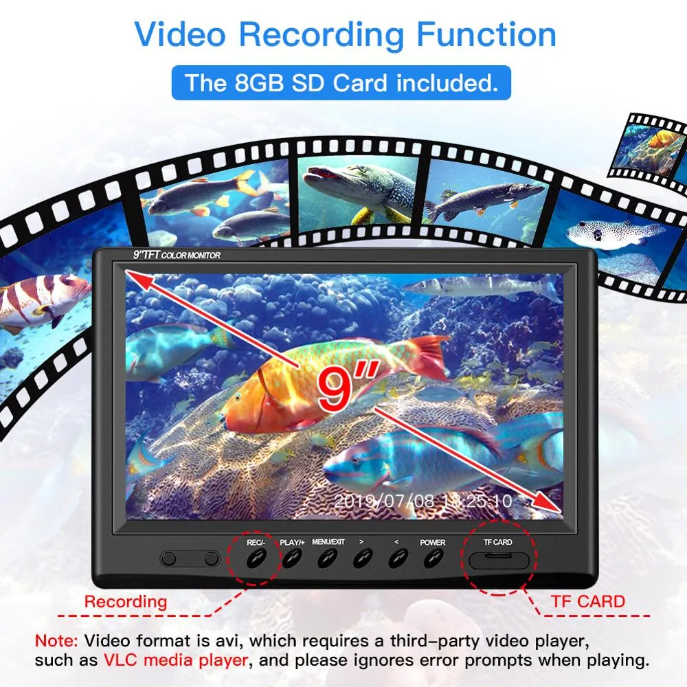 DHgate.com:Eyoyo 9'' DVR Recorder Fish Finder: Underwater 360° Rotating ...