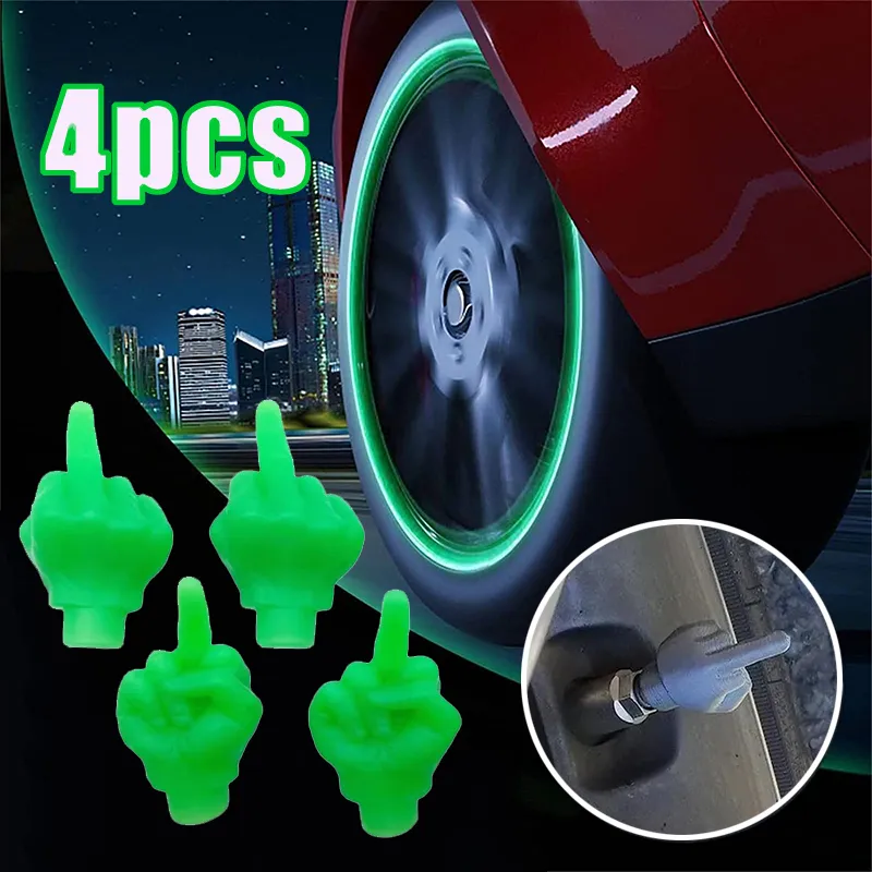 Car Tyre Caps Novelty Finger Design Valve Caps, Aluminum Alloy ...