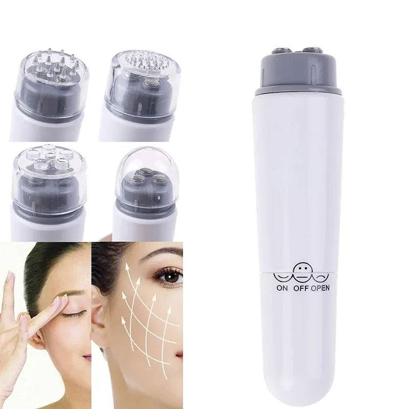 Portable 4-in-1 Electric Facial Massager Stick Mini Acupressure Face ...