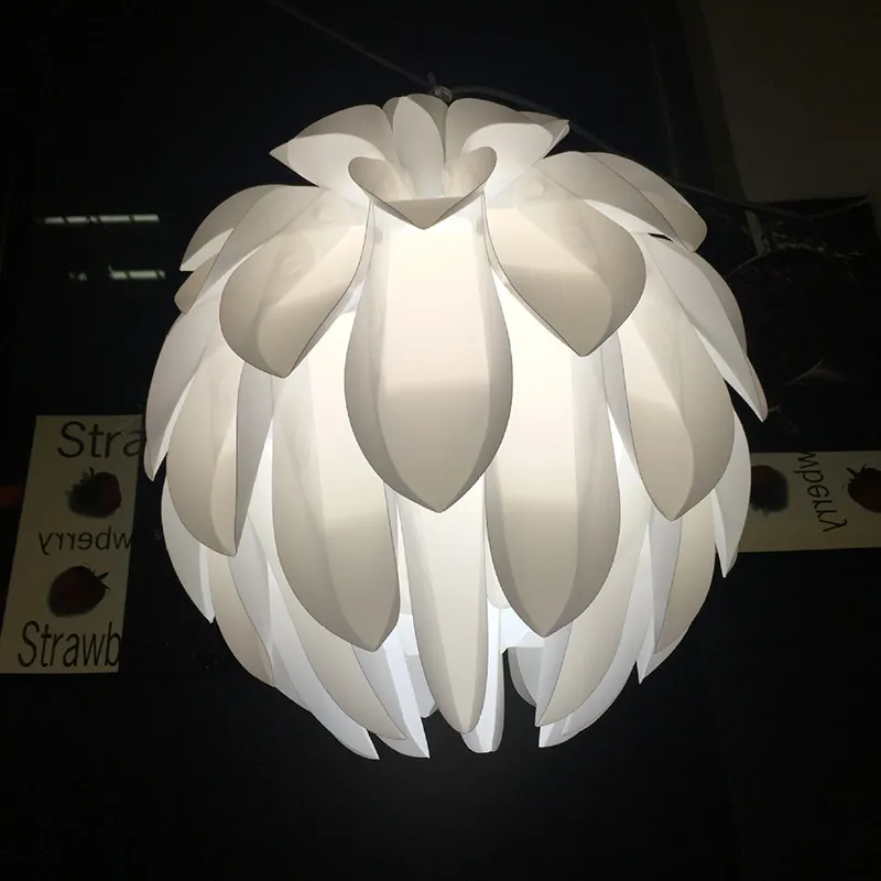 45cm PVC Pendant Light Cover: DIY Floral Lamp Shade for Bedroom Decor ...