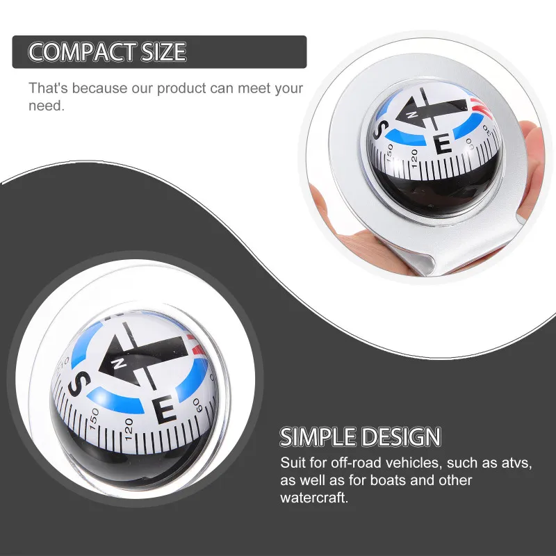 Car Compass Ball Shaped Dashboard Vehicle Compass For 2024 Cars ...