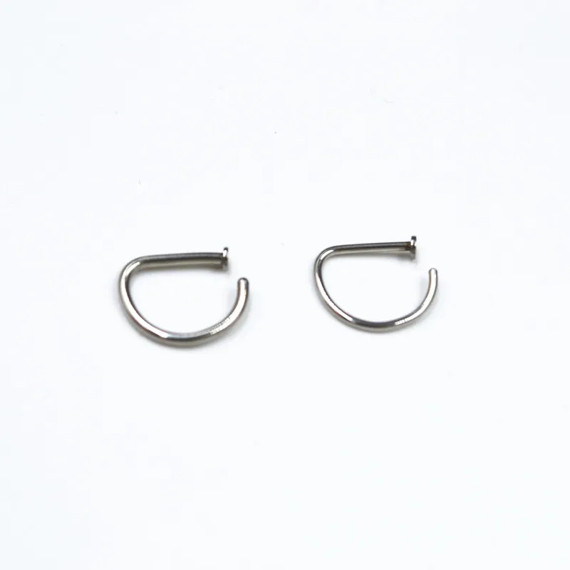 Surgical Steel Open D Rings Nose Hoop Septum Ring Earring 18G 20G Body ...