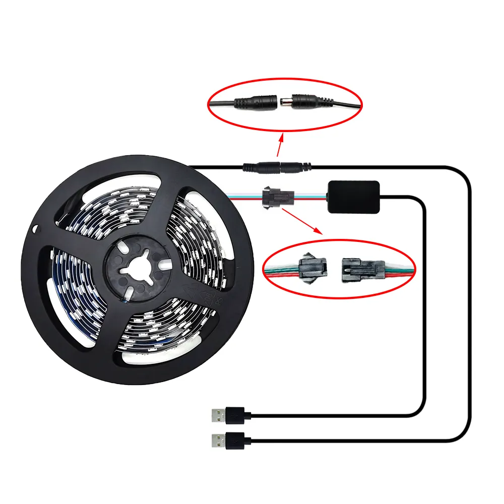 2024 RGB LED Strip Light - 1/2/3/4/5m USB LED Strip Computer Monitor ...