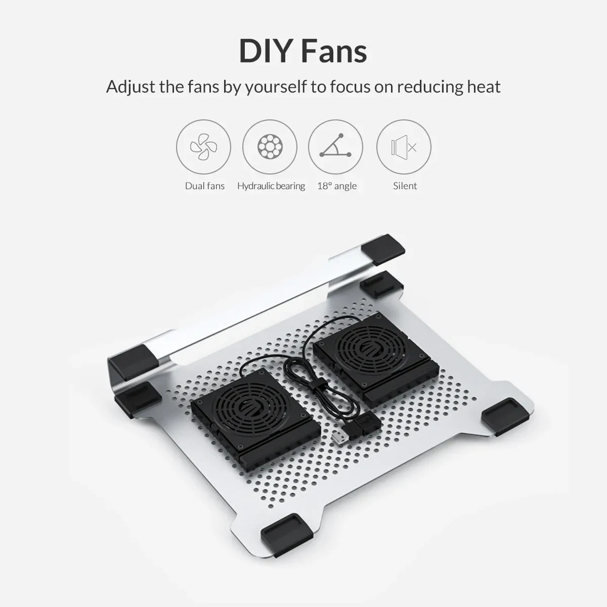 ORICO NA15 Aluminum Laptop Cooling Stand with USB Port, Portable Riser ...