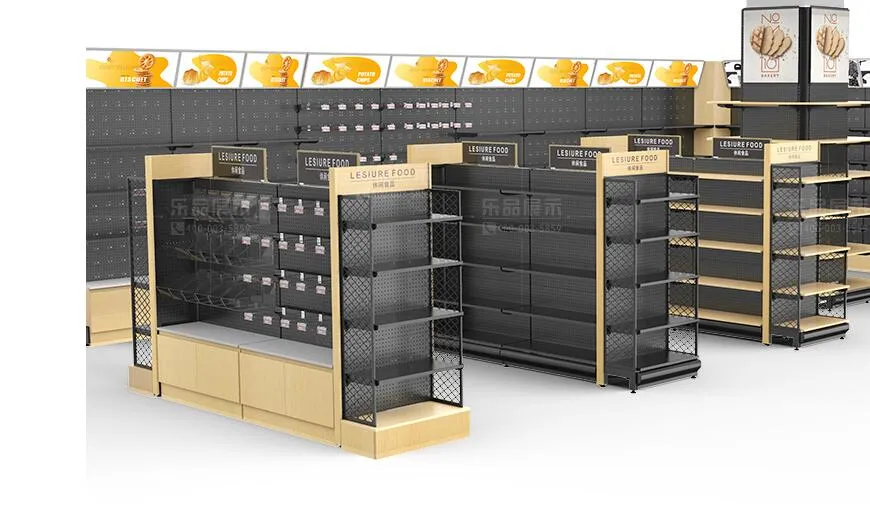 Snack Storage Organizer Convenience Store Display Shelf Multilayer Food ...