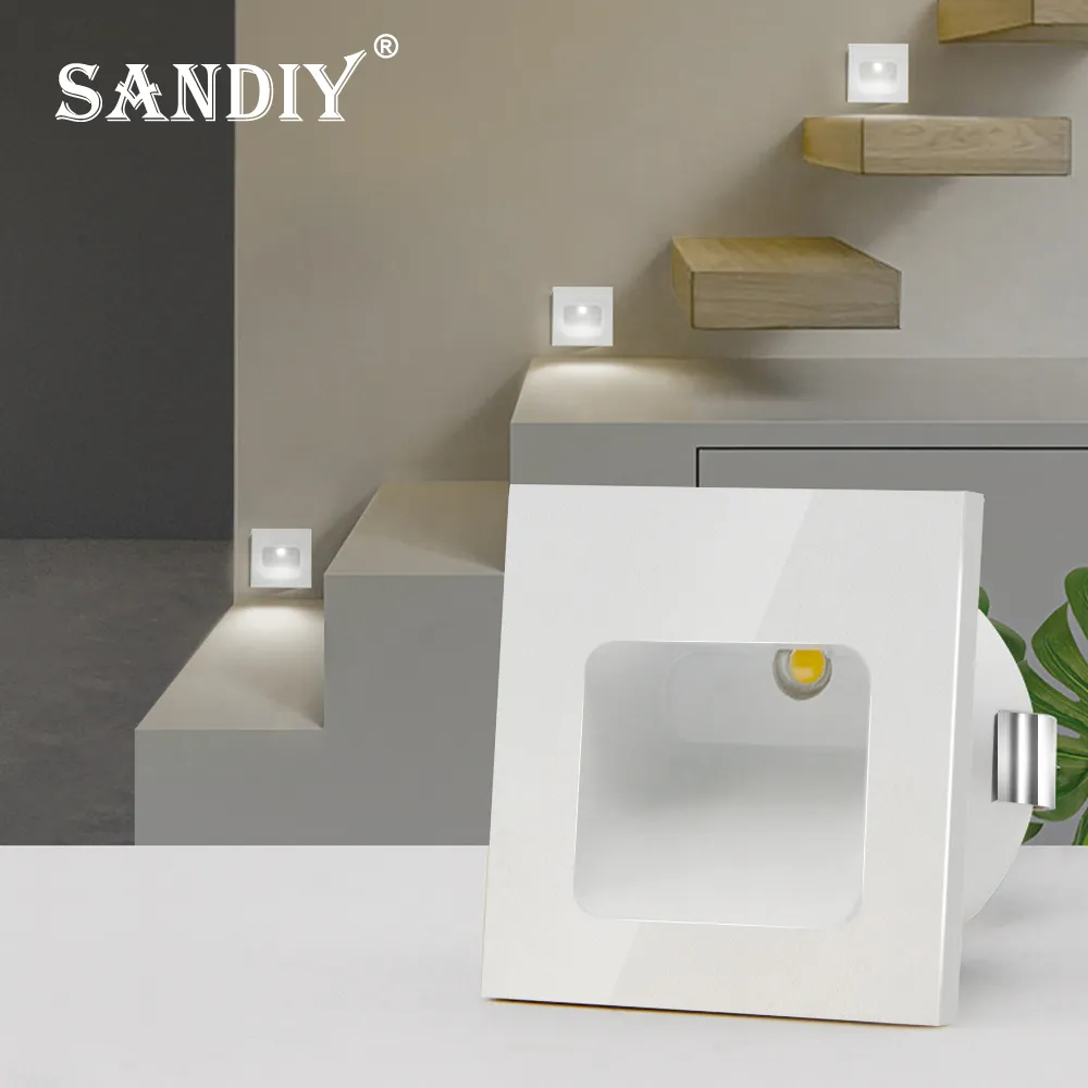 SANDIY Recessed Step Lighting for Small Stairways,...