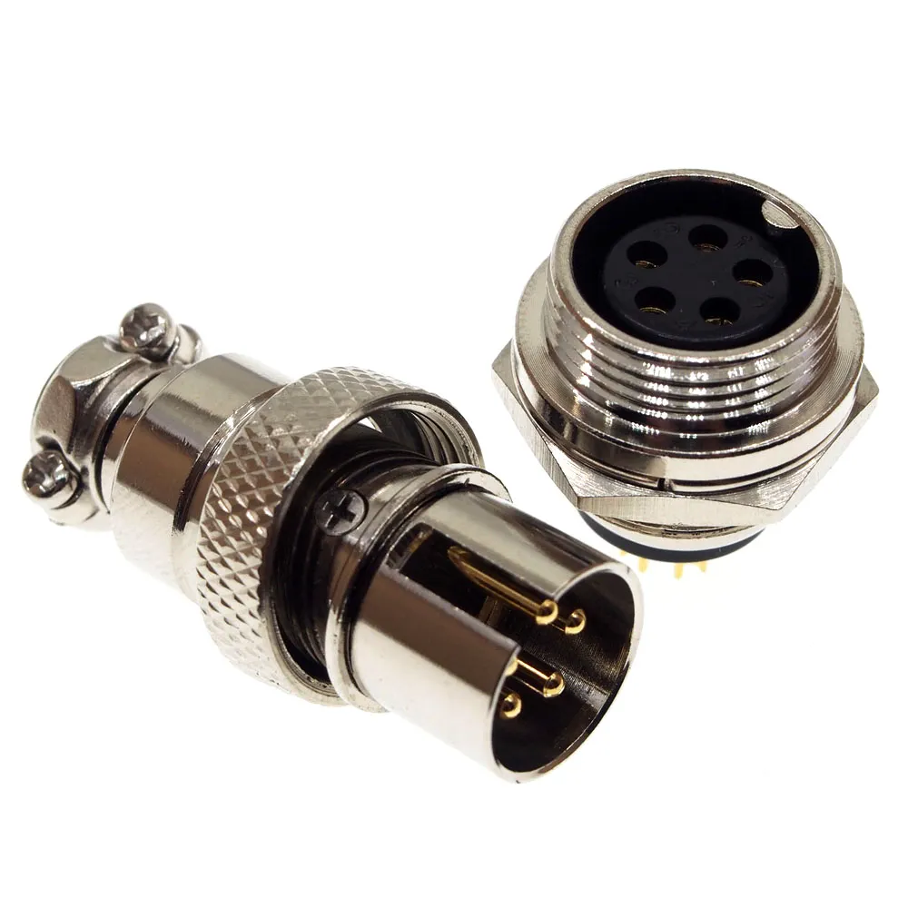 4 Pin Electrical Connector GX16 Aviation Plug Socket Kit, Male Female ...