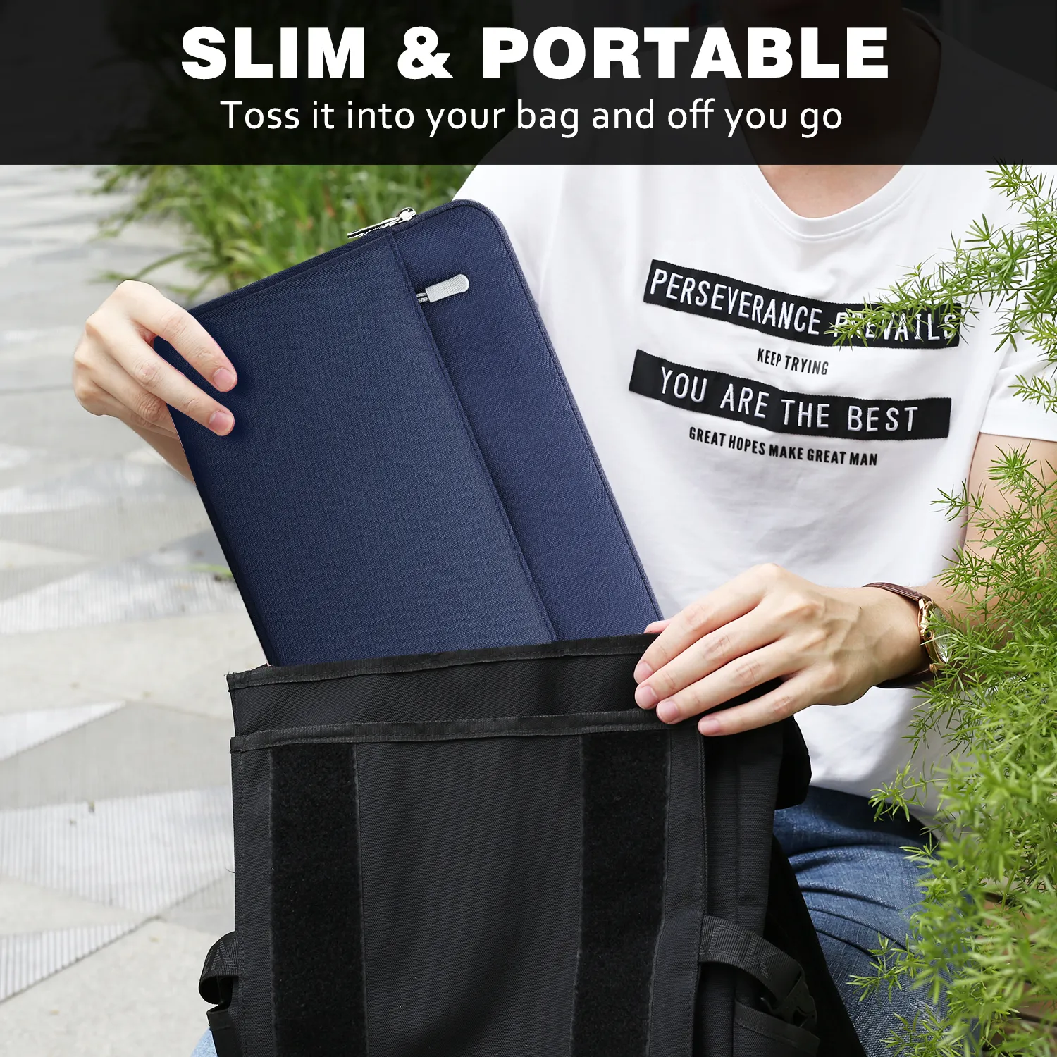 Multi-functional Polyester Tablet Sleeve for iPad Pro 11, Samsung ...