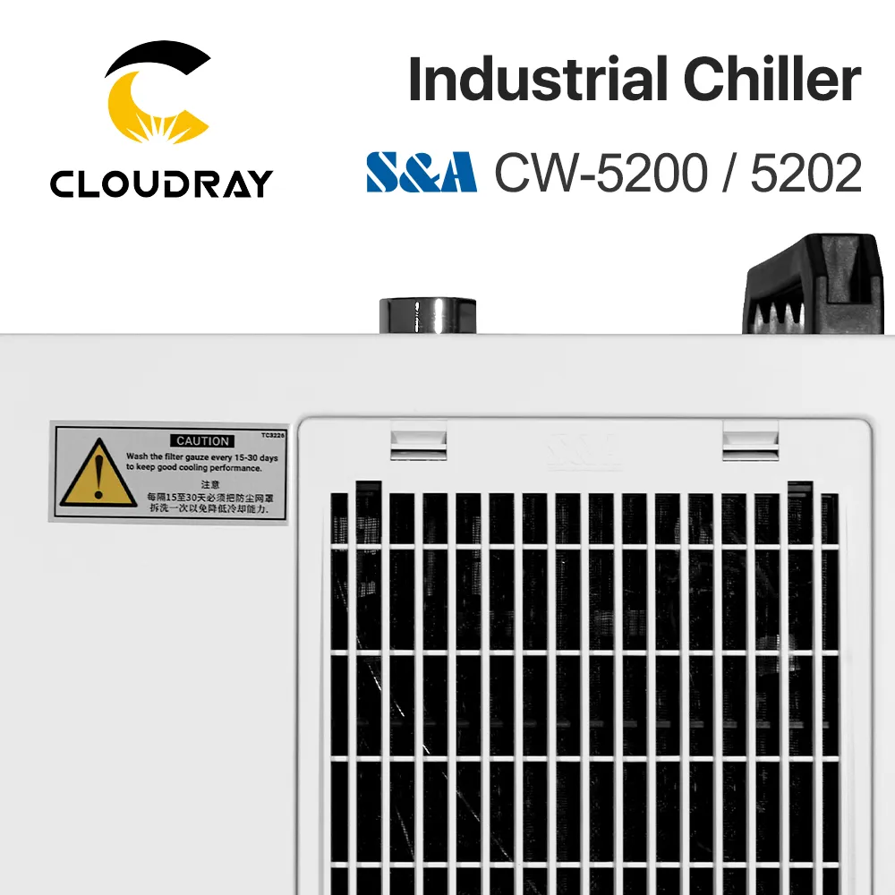 Cloudray S&A CW5200 CW5202 Industrial Air Water Chiller for CO2 Laser ...