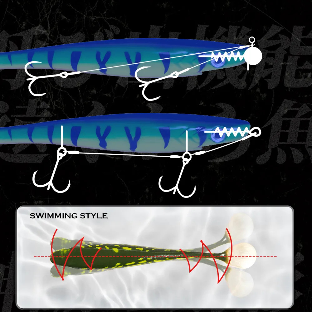 Pro Shad Soft Bait Fishing Lure - 20cm 50g Realistic Musky Paddle Tail ...