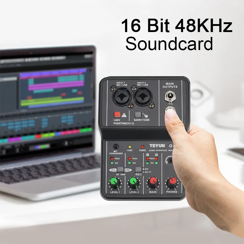 Q12 Professional Audio Interface Sound Card USB... From Ddmyjun, $50.95 ...