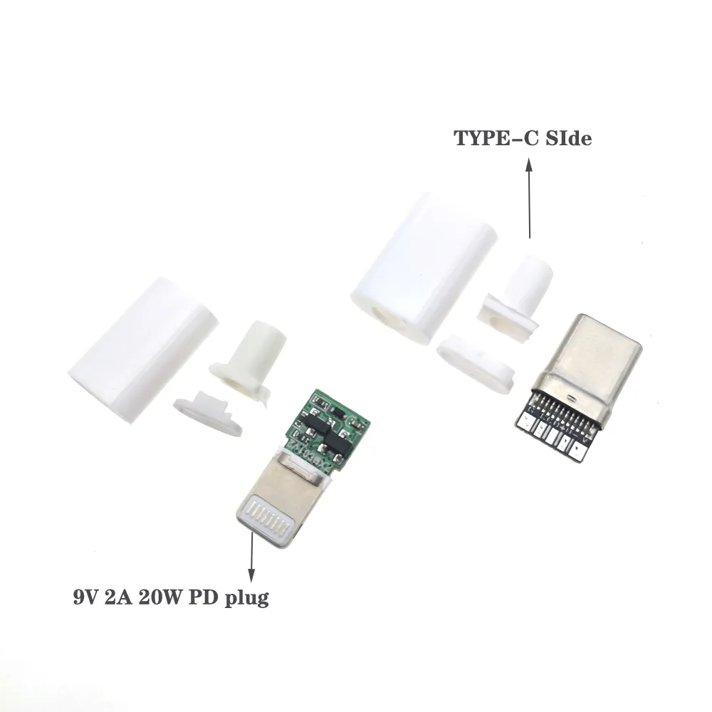 USB C To Lightning Connector, Male Plug Adapter With Chip Board, 9V 2A ...