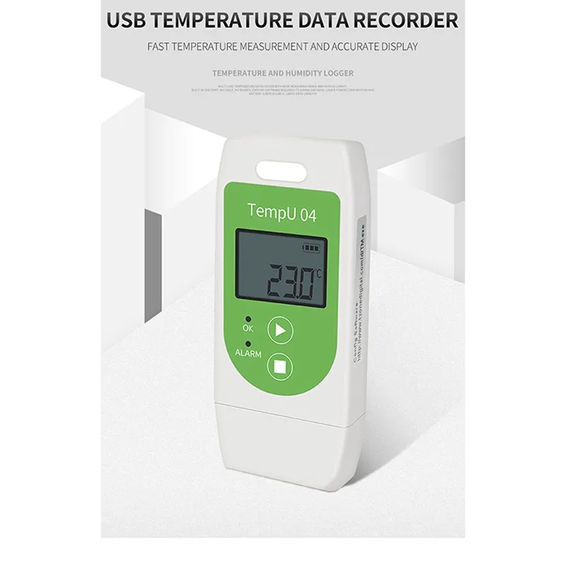 USB Heater Digital Temp Gauge Data Logger: Reusable Temperature ...