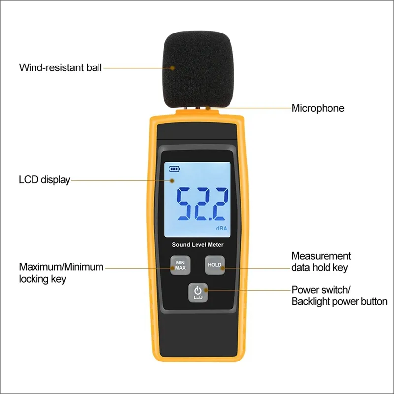 DHgate.com:Sound Level Meter Digital Handheld DB Meter Environmental ...