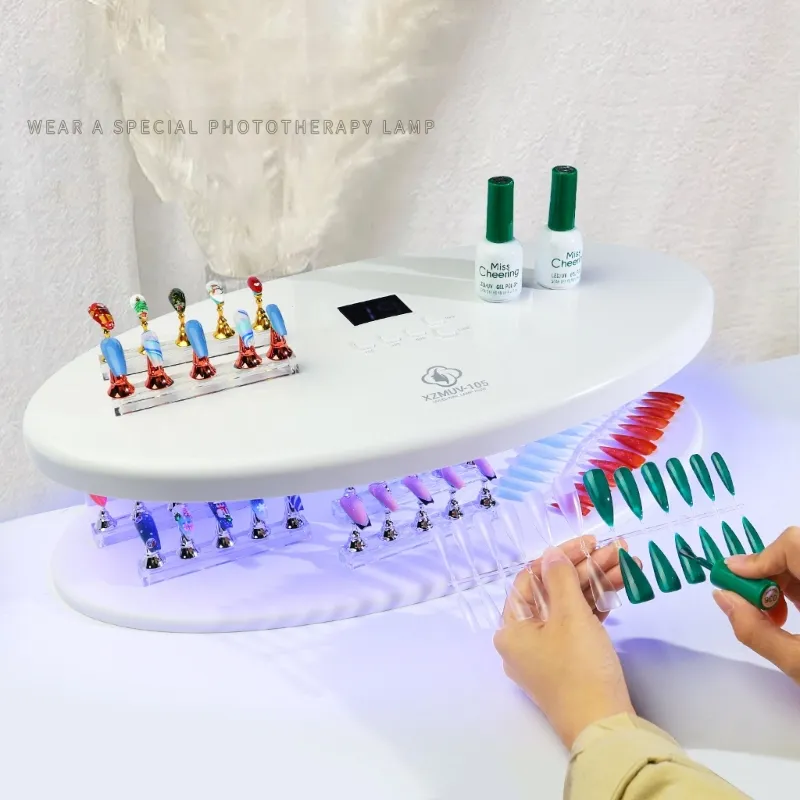 UV LED Gel Nail Lamp 256W, Extra-Large Space Curing Lamp for Manicure ...