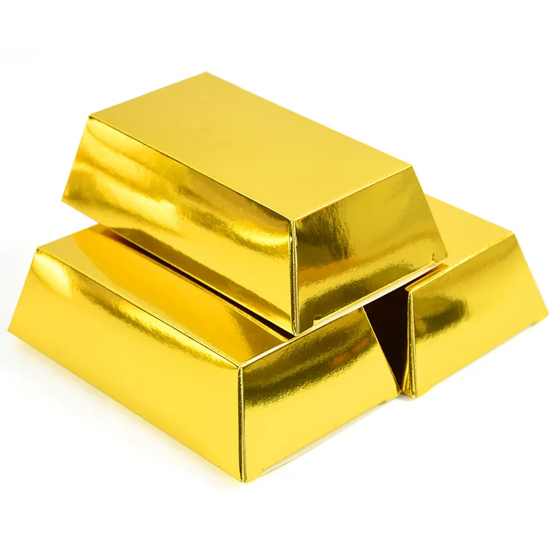 Gold Bar Packaging Boxes with Pirate Theme for Candy and Birthday Decor ...
