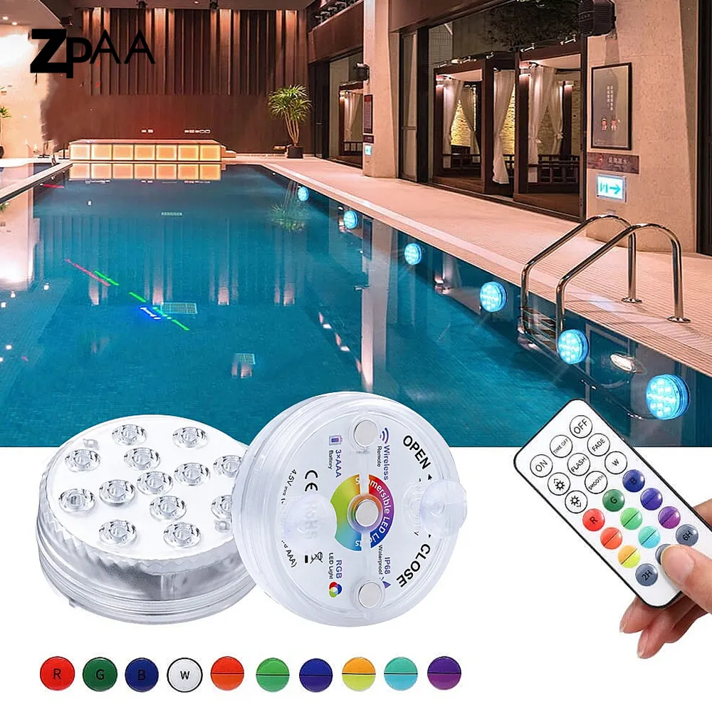 IP68 Waterproof13 LED Submersible Lights with Remote, Underwater Lights for Pond, Pool, Hot Tub ...