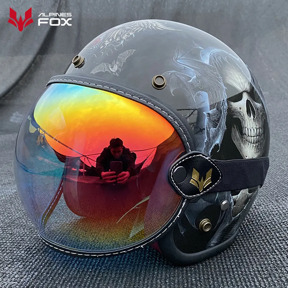 Universal Open Face Bubble Helmet Visor Lens Windshield for 3/4 ...