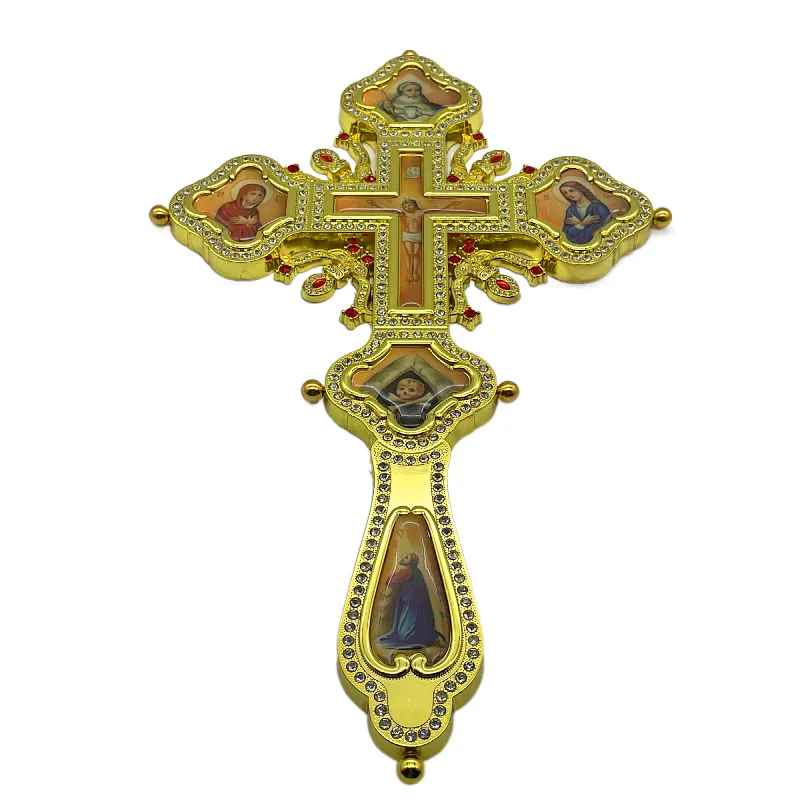Hand Held Orthodox Cross Jesus Catholic Religious Items 2024 Blessing ...