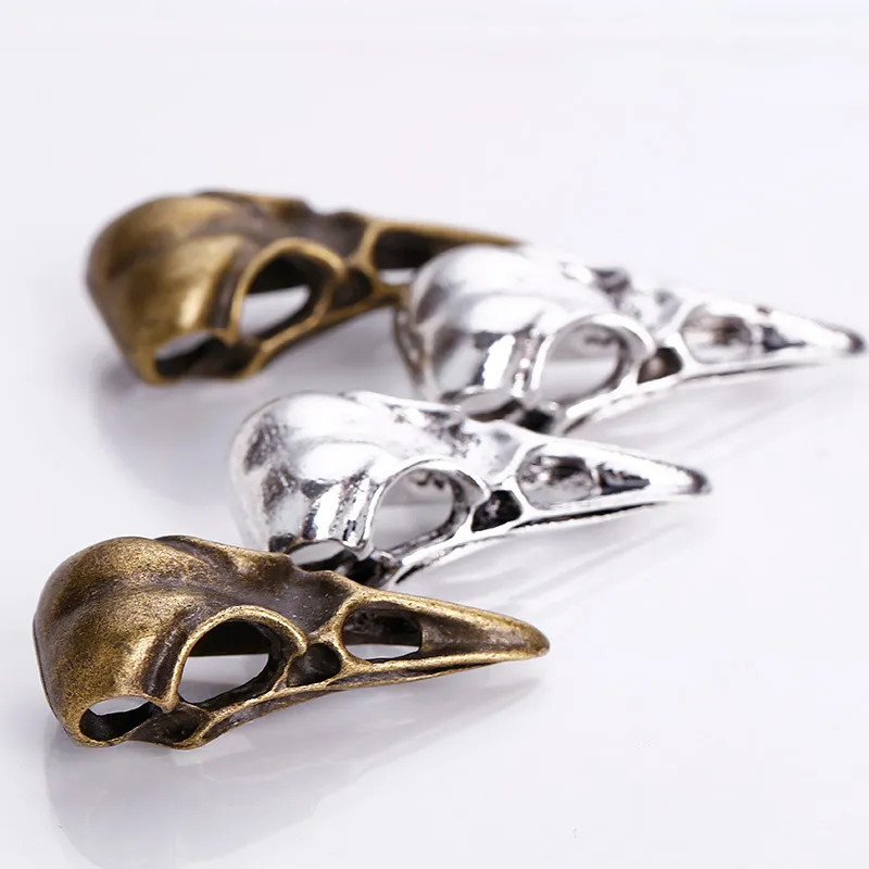 Alloy 3D Hollow Skull and Bird Head Pendant Charms for Jewelry Making ...