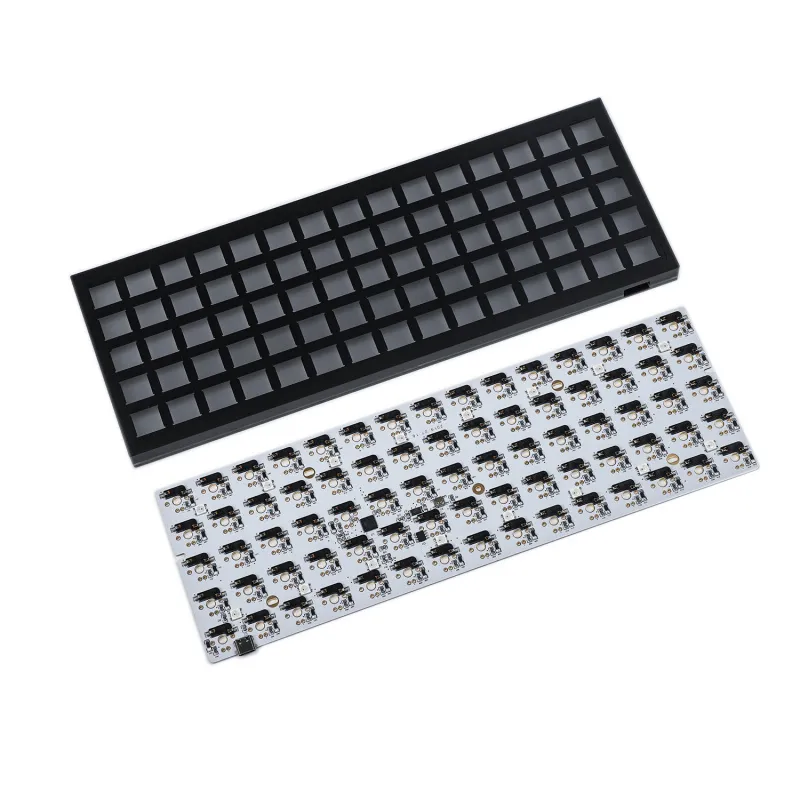 Hot Swap Keyboard Idobao x YMDK ID75 Ortholinear VIA Anodized Aluminum ...