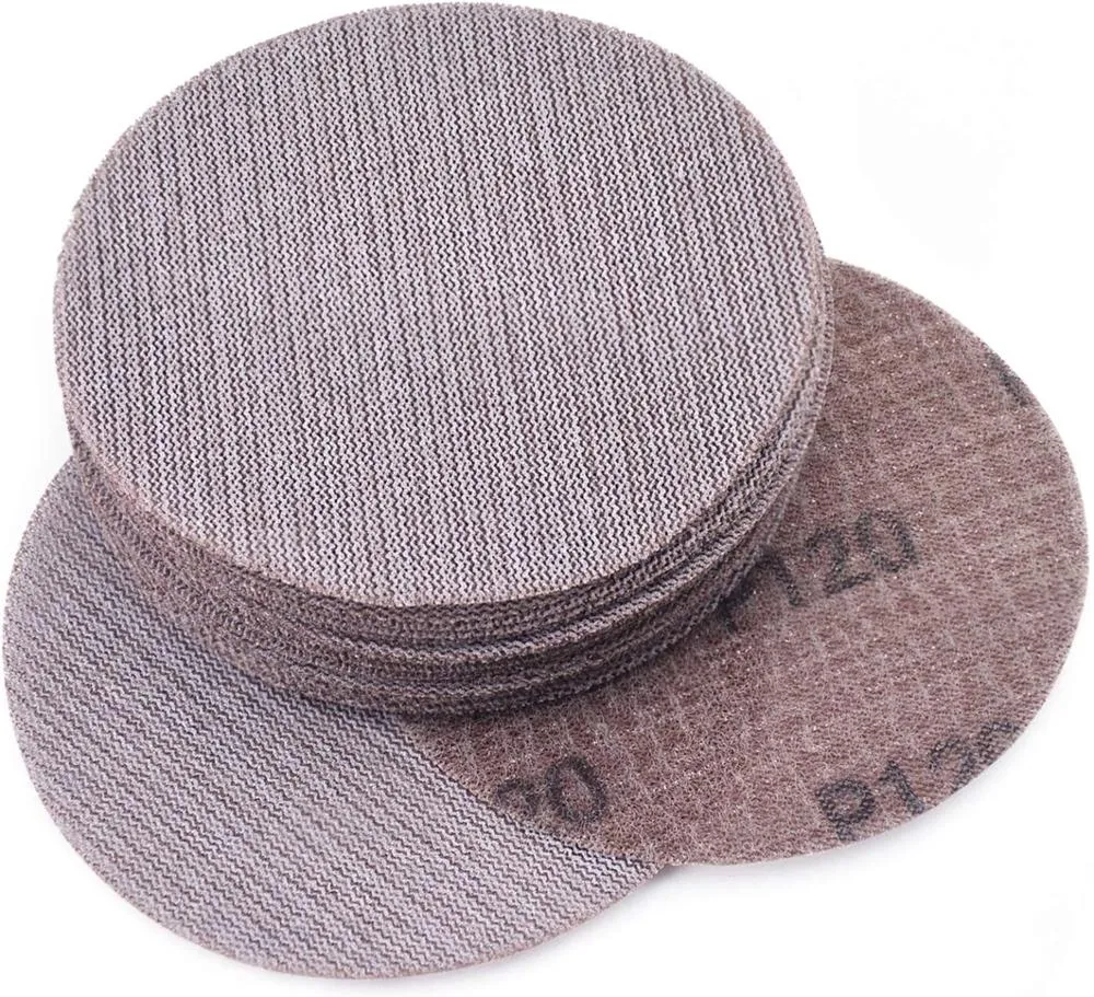 5/5inch 125mm Mesh Sanding Discs, Hook & Loop Abrasive Dust-Free Anti ...