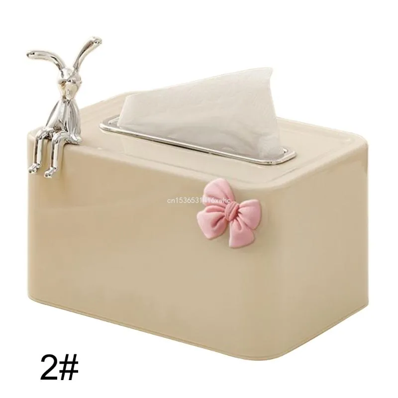 Refillable Tissue Box with Spring Napkin Holder Rack for Bathroom Use ...