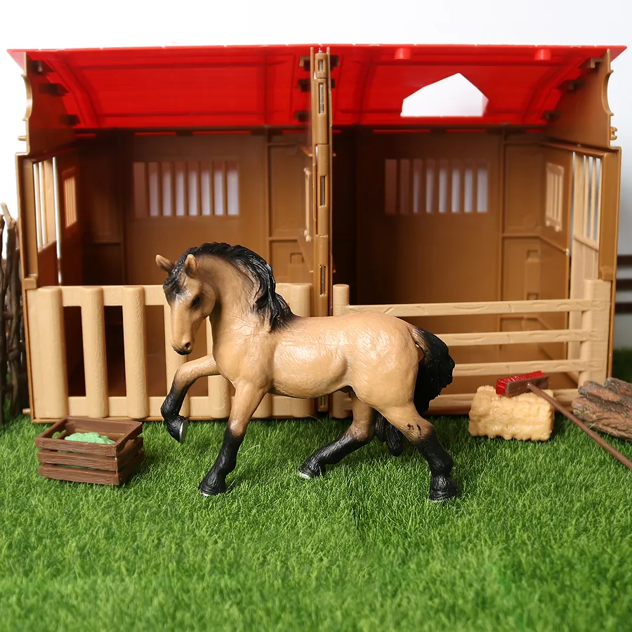 Realistic Plastic Large Horse Models Figurines Detailed Textures Foal ...