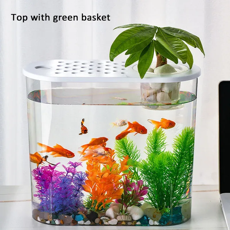 Wholesale Aquarium Betta Tabletop Tank: Mini Ecological Fish Tank With ...