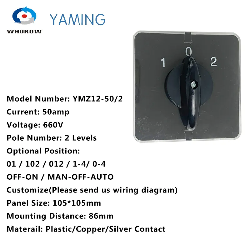 DHgate.com:50A 2 Poles 8 Terminals Rotary Switch: Versatile Changeover ...