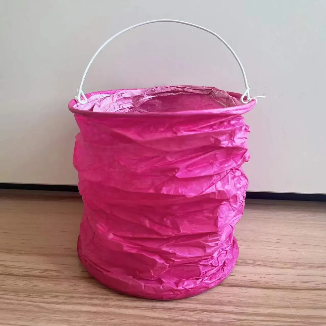 DIY White Cylindrical Paper Lantern with LED Candle Lights for Wedding ...