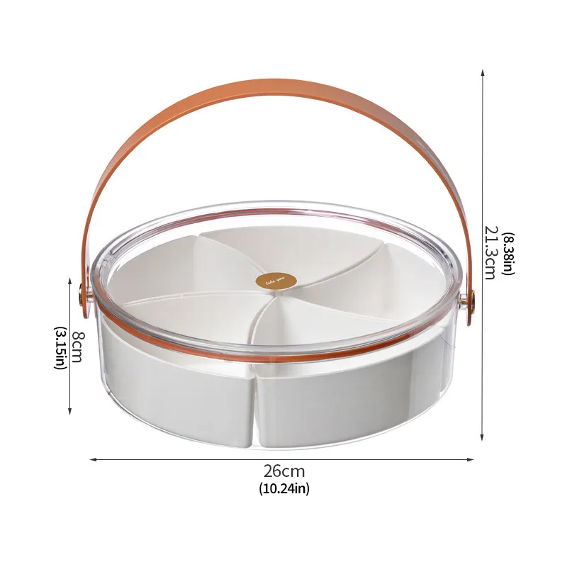 DHgate.com:"Versatile Clear Divided Serving Tray with Lid - Portable ...