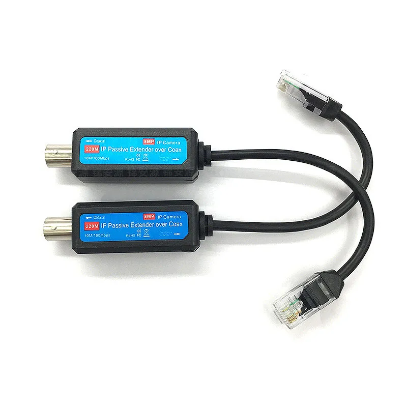 Passive IP Coax Transmitter Extender: 220m CCTV, DVR, NVR, EoC ...