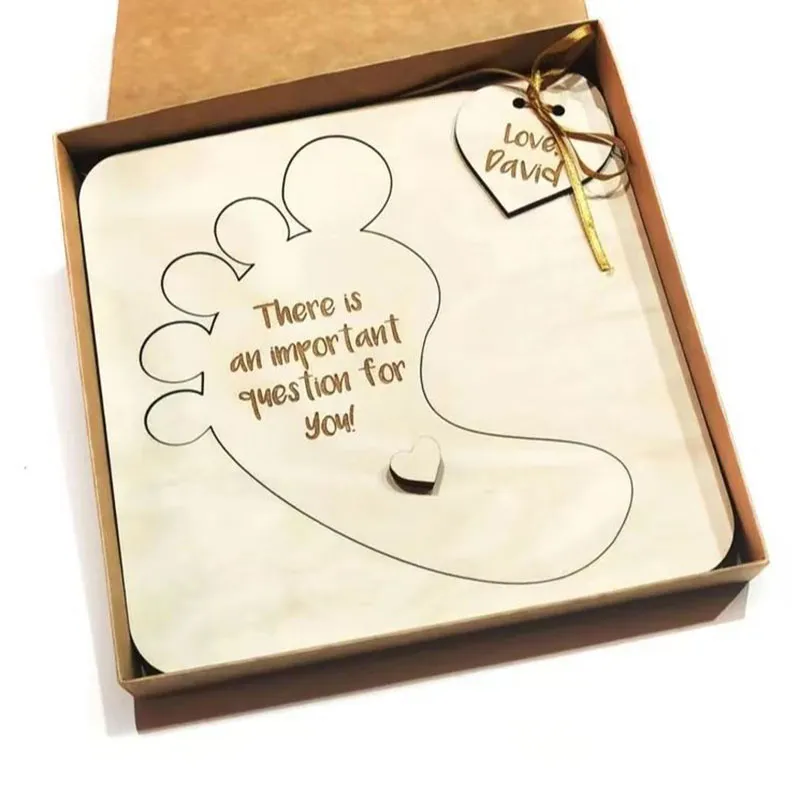 Godparents Wooden Invitation Godmother Baptism Proposal Ornament ...