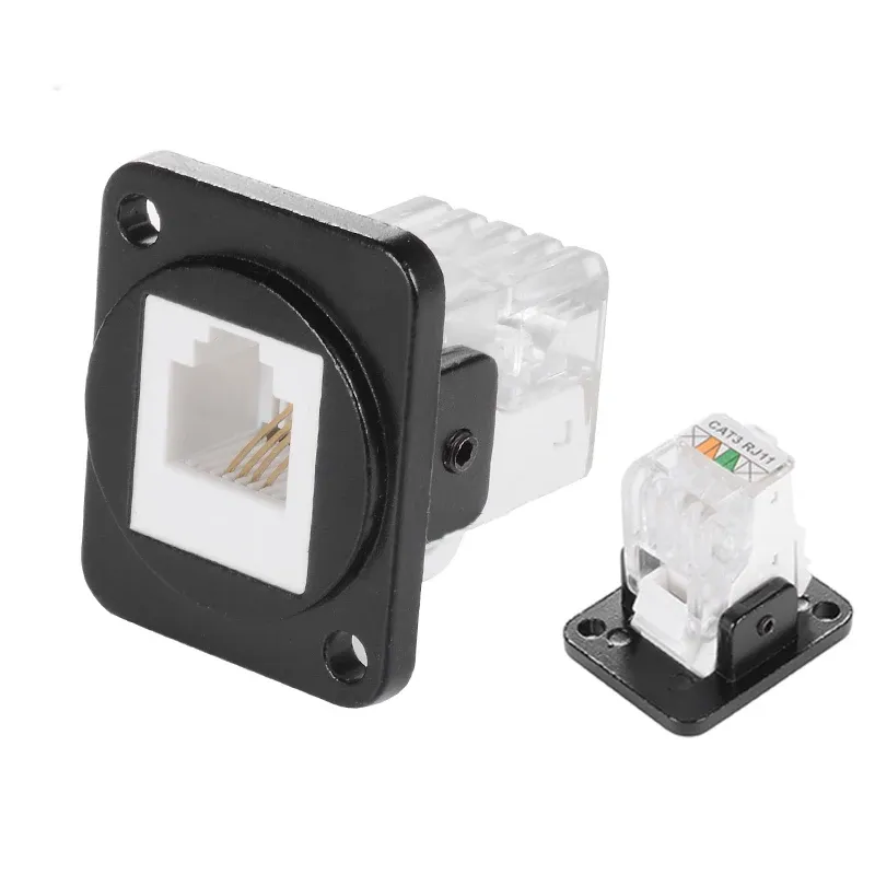 Wholesale Industrial 8p8c D Type Panel Mounting Female Socket Ethernet ...